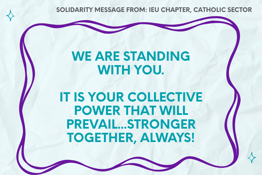 Send a message of solidarity to QTU members - Independent Education ...